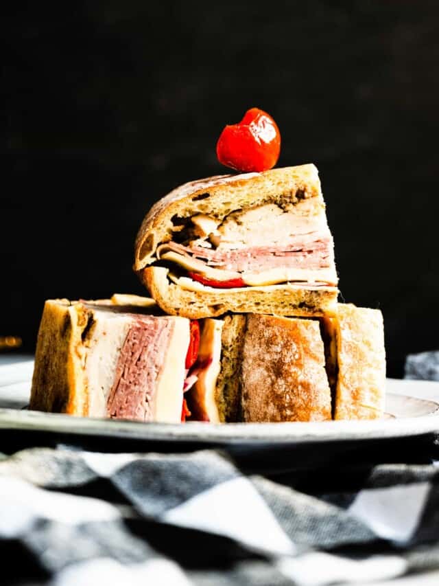 Make Ahead Tailgate Recipe - Pressed Brick Sandwich | Josie + Nina