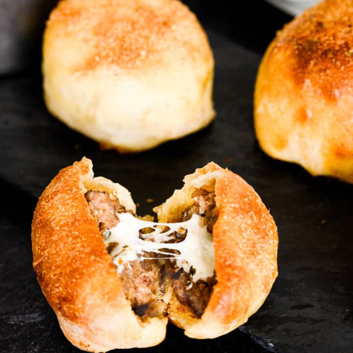 Cheesy Meatball Bombs | Josie + Nina