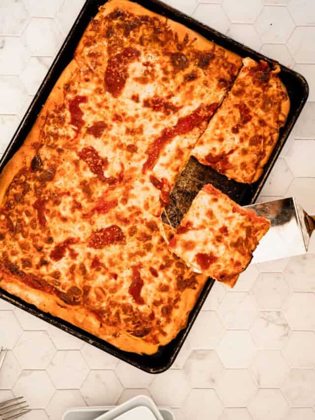Grandma's Sicilian Style Sheet Pan Pizza | Josie + Nina