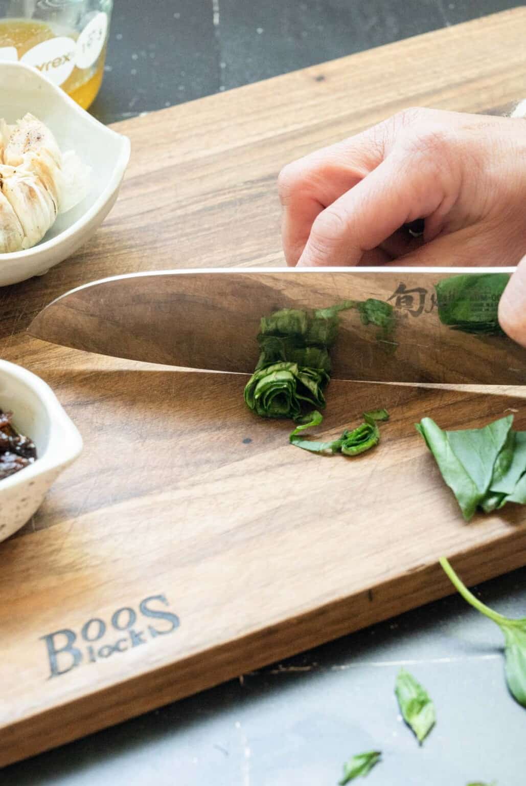 How to Cut Fresh Basil for Recipes | Josie + Nina