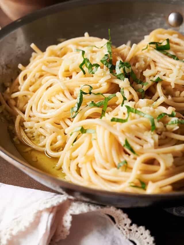 5 Minute Garlic Butter Pasta Recipe | Josie + Nina