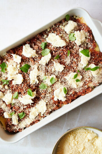 Authentic Italian Meat Lasagna with Ricotta Cheese | Josie + Nina