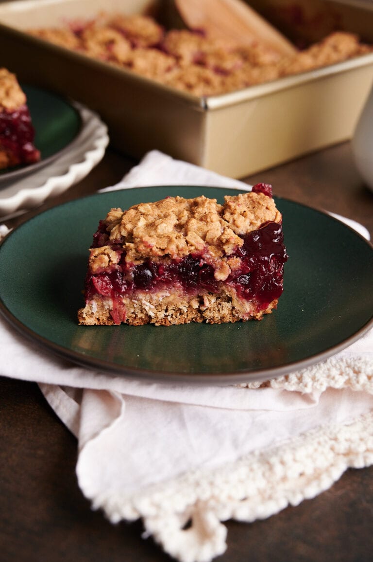 Soft Baked Cranberry Oatmeal Bars | Josie + Nina