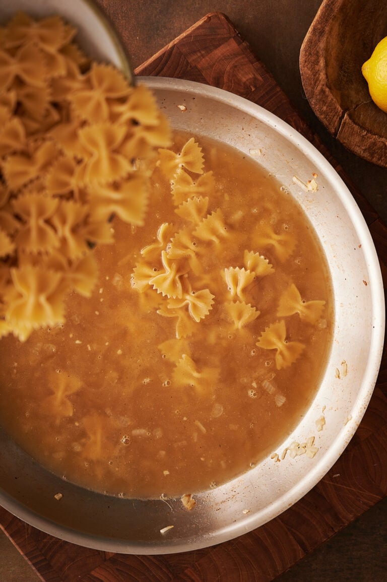 One Pan Chicken Bow Tie Pasta | Josie + Nina