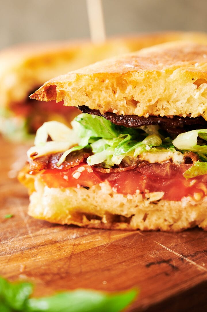 Crispy Pancetta Sandwich (PLT) | Josie + Nina