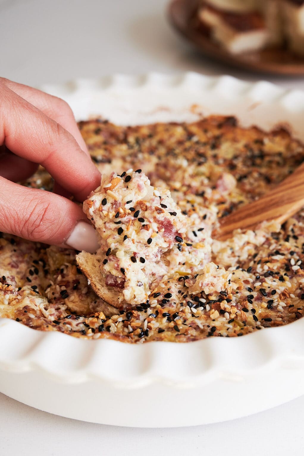 Baked Reuben Dip Recipe with Everything Bagel Seasoning | Josie + Nina