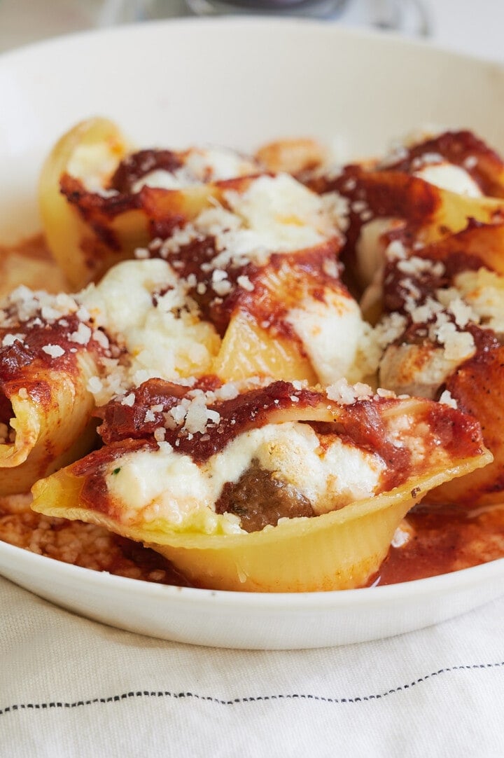 Mini Meatball and Ricotta Stuffed Shells | Josie + Nina