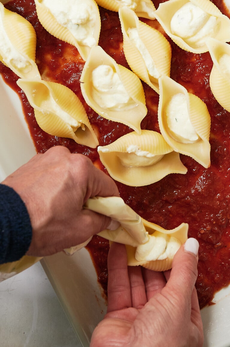 Mini Meatball and Ricotta Stuffed Shells | Josie + Nina