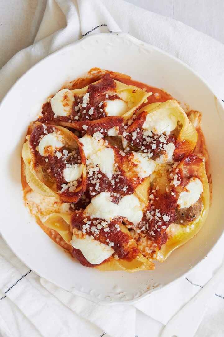 Mini Meatball and Ricotta Stuffed Shells | Josie + Nina