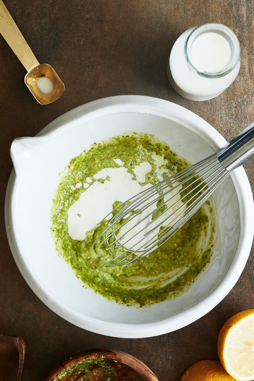 Creamy Pesto Dressing with Mascarpone | Josie + Nina