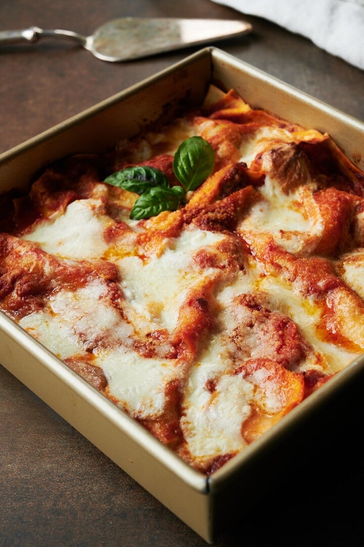 Small Batch Meatball Lasagna with Ground Beef and Pork | Josie + Nina