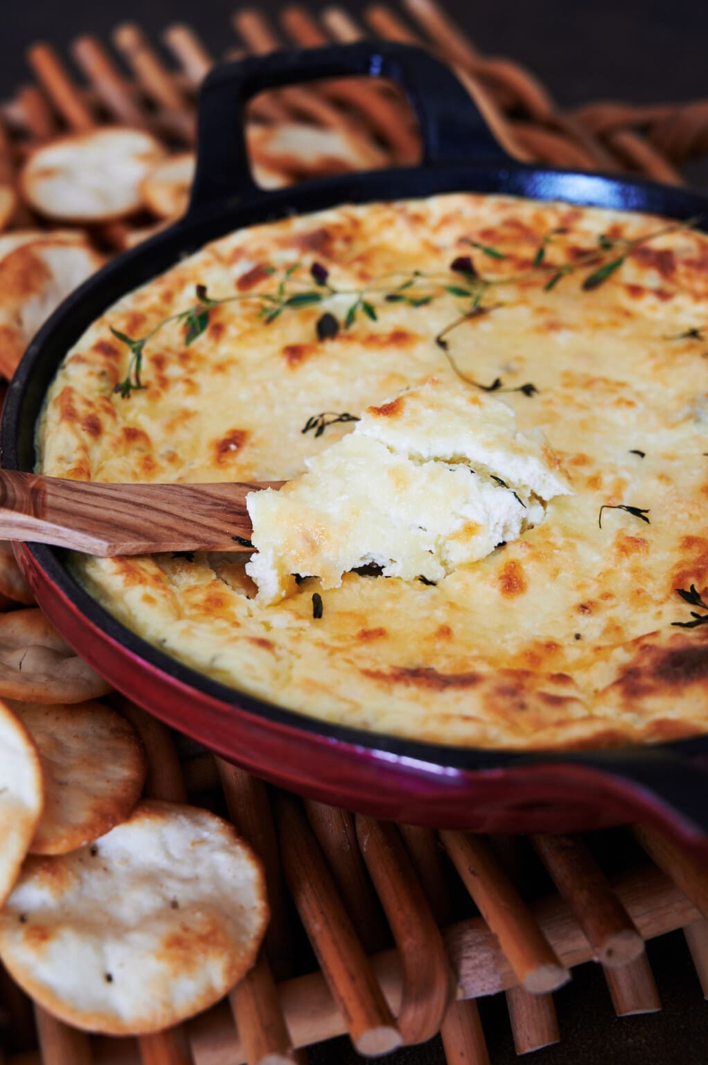 Italian Baked Ricotta Cheese Dip with Herbs | Josie + Nina