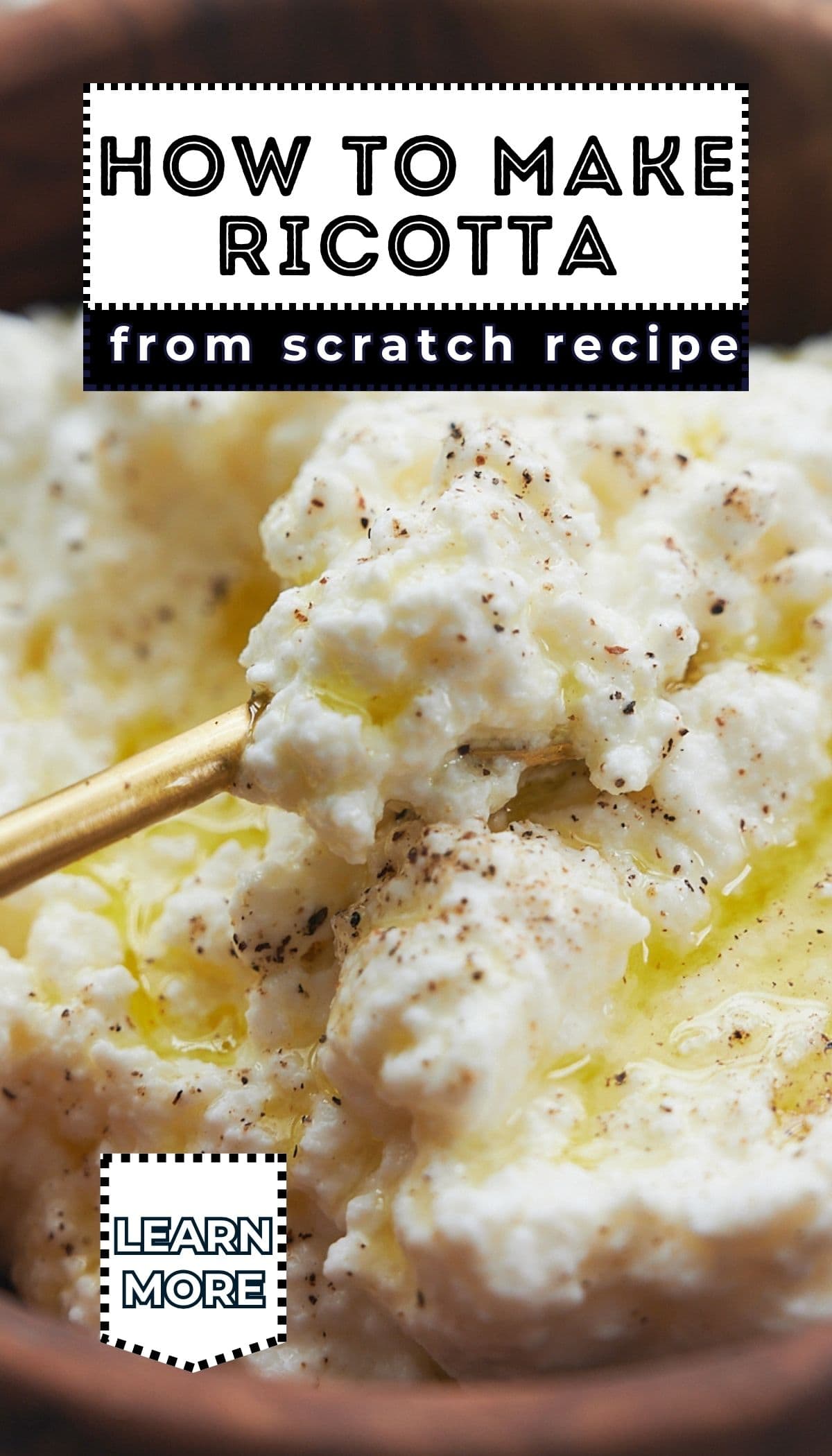 15 Minute Creamy Ricotta Cheese from Scratch (with white vinegar ...