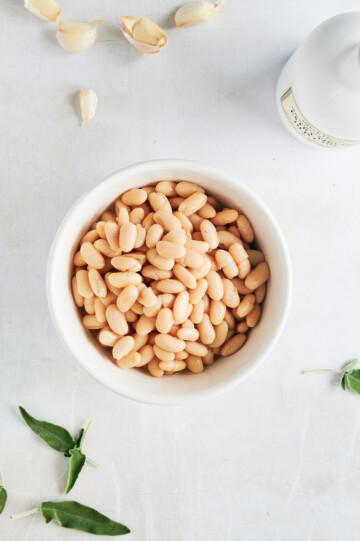 Ten Minute Italian Cannellini Beans with Sage and Garlic | Josie + Nina