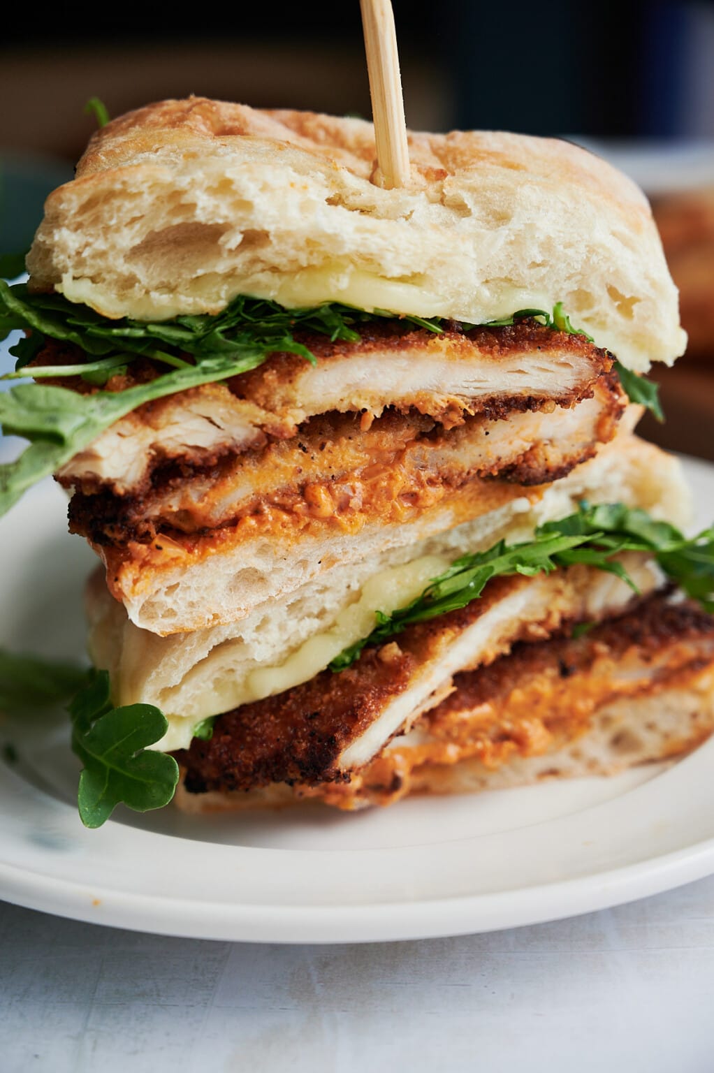 Crispy Chicken Cutlet Sandwich with Vodka Sauce | Josie + Nina
