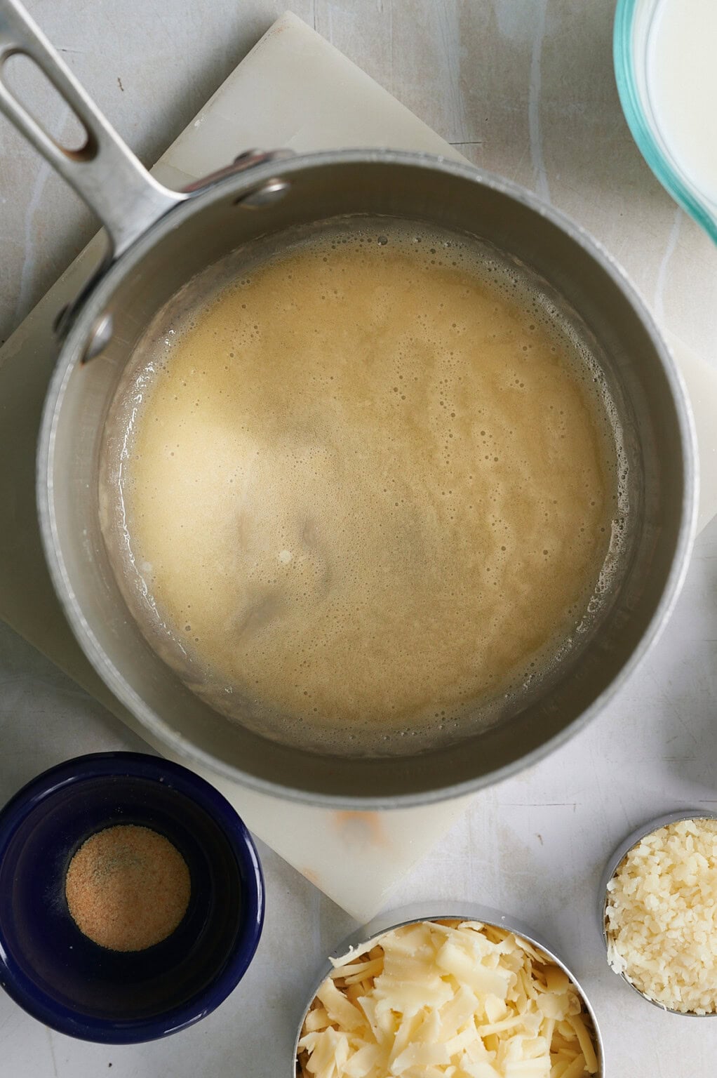 Not Your Typical White Cheddar Cheese Dipping Sauce | Josie + Nina