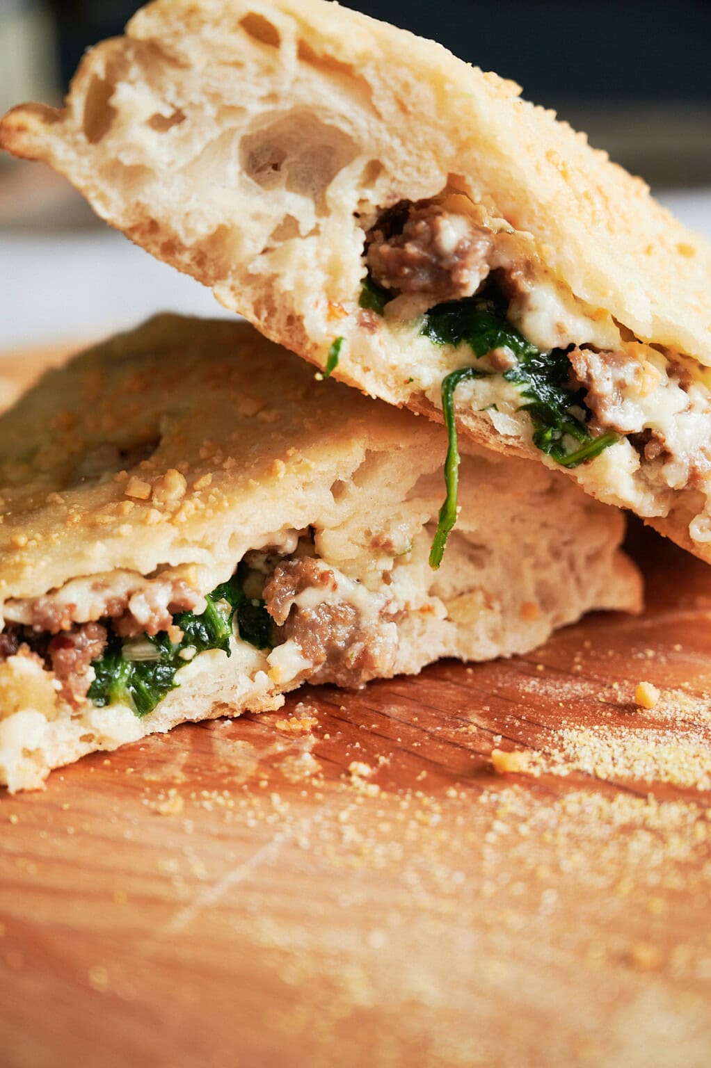 Extra Cheese Italian Beef Calzone | Josie + Nina