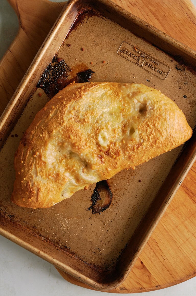 Extra Cheese Italian Beef Calzone | Josie + Nina