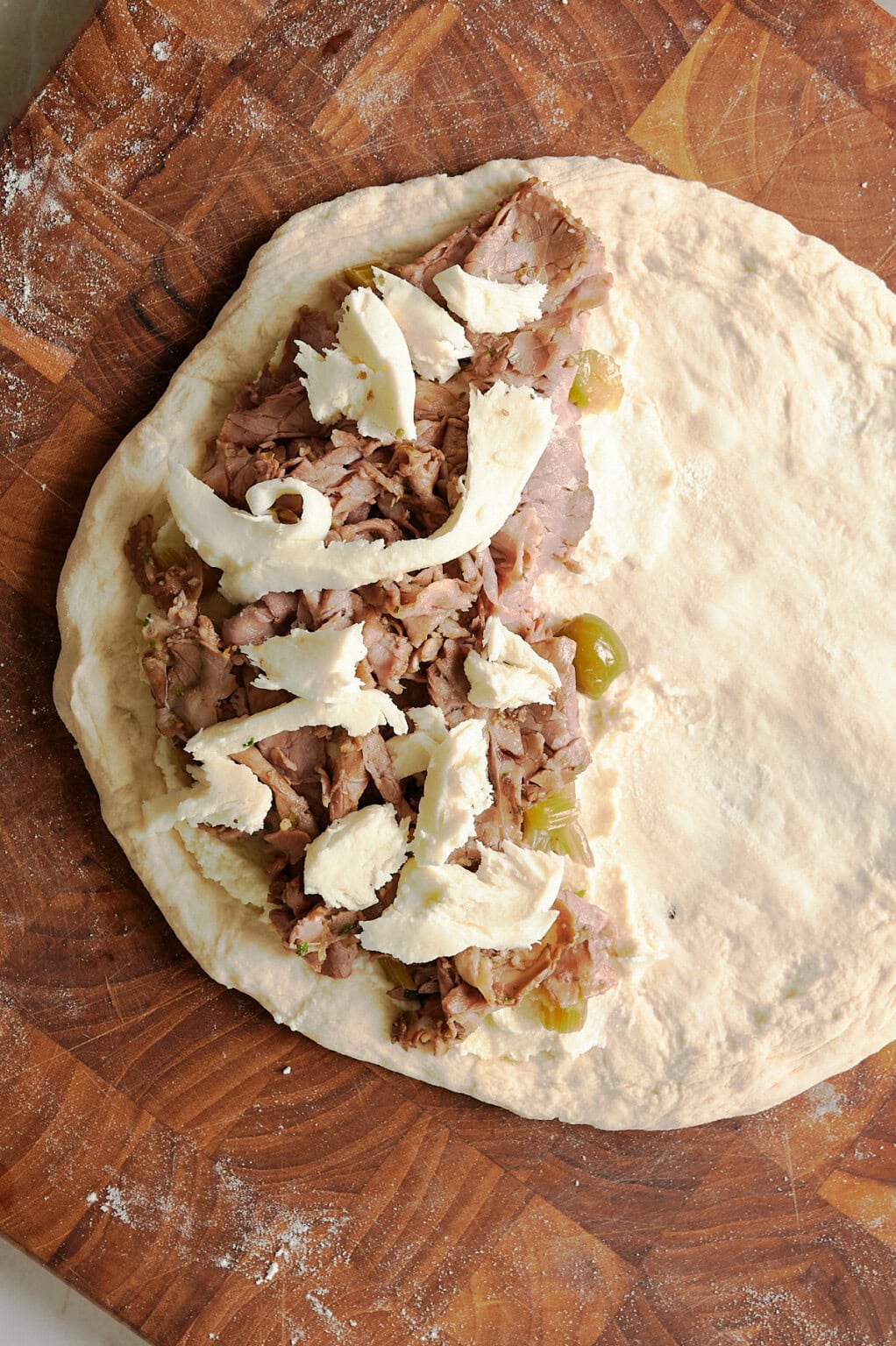 Extra Cheese Italian Beef Calzone | Josie + Nina