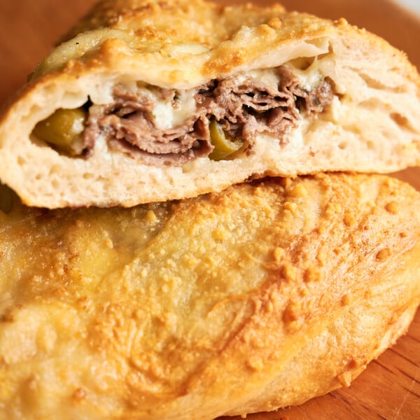 Extra Cheese Italian Beef Calzone | Josie + Nina