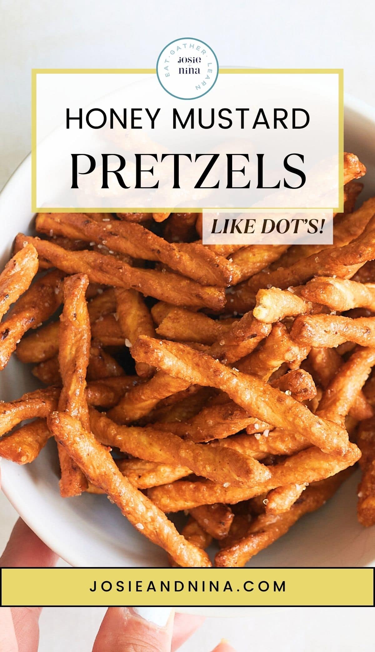 Honey Mustard Pretzels Snack (just like Dot's) | Josie + Nina