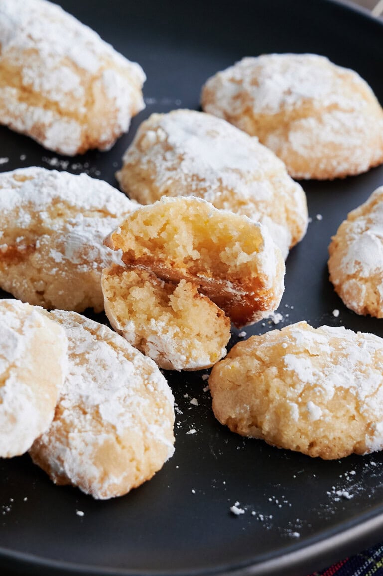 Chewy Italian Almond Cookies (Ricciarelli) | Josie + Nina