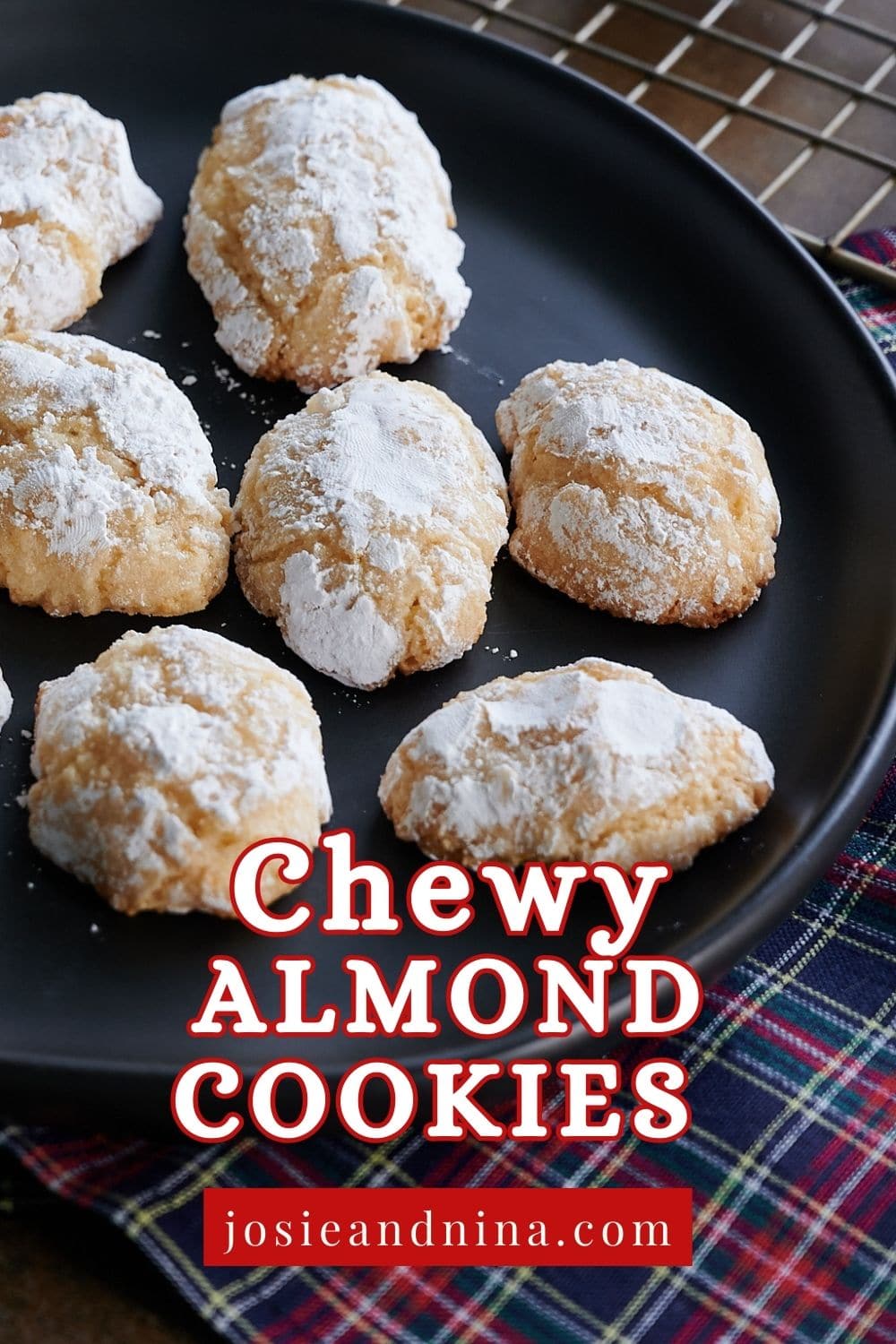 Chewy Italian Almond Cookies (Ricciarelli) | Josie + Nina