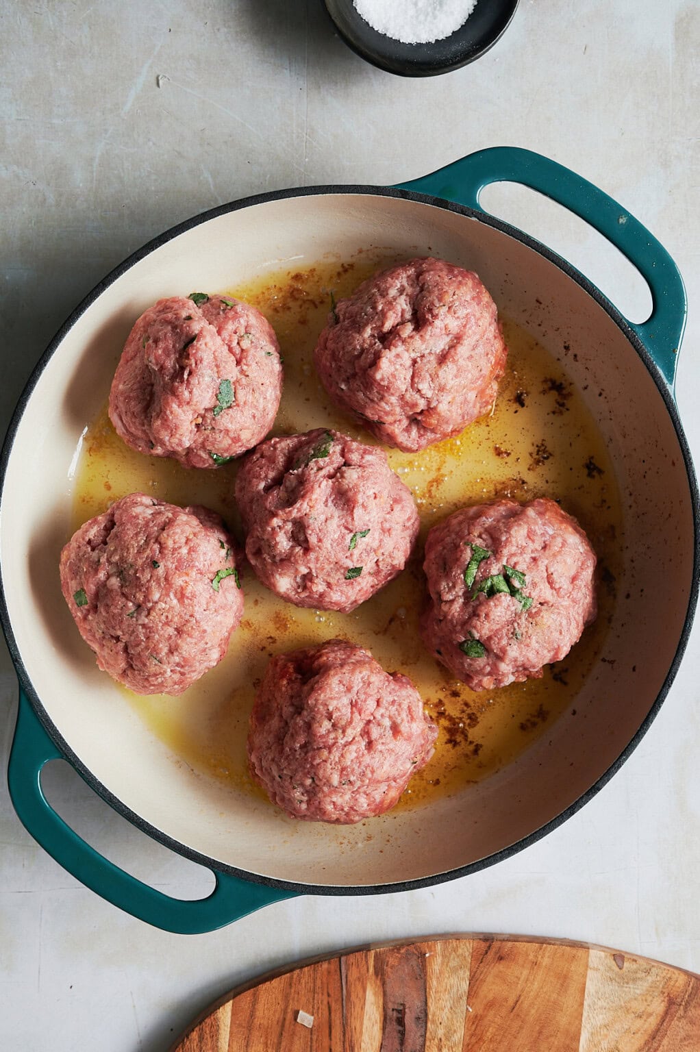 Baked Giant Italian Meatballs in Tomato Sauce | Josie + Nina