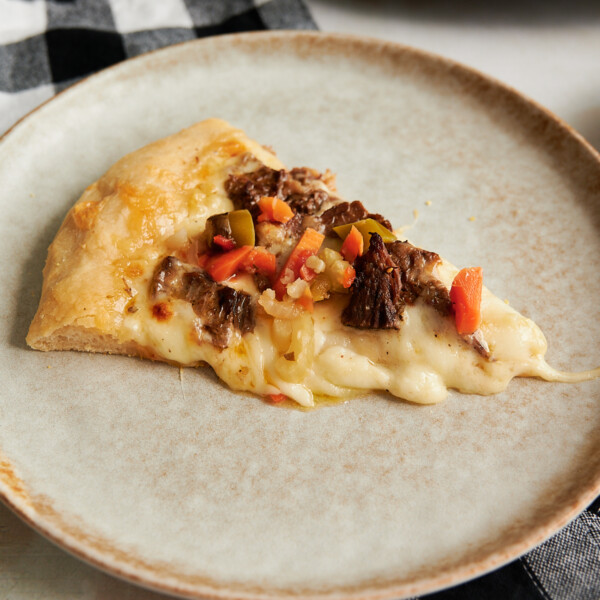 Italian Beef Pizza with Garlic Butter Sauce | Josie + Nina