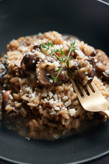 Creamy Portobello and Porcini Mushroom Risotto | Josie + Nina