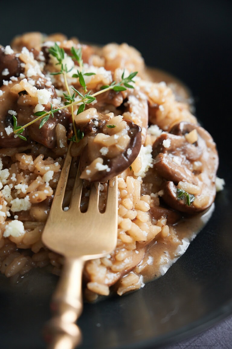 Creamy Portobello and Porcini Mushroom Risotto | Josie + Nina
