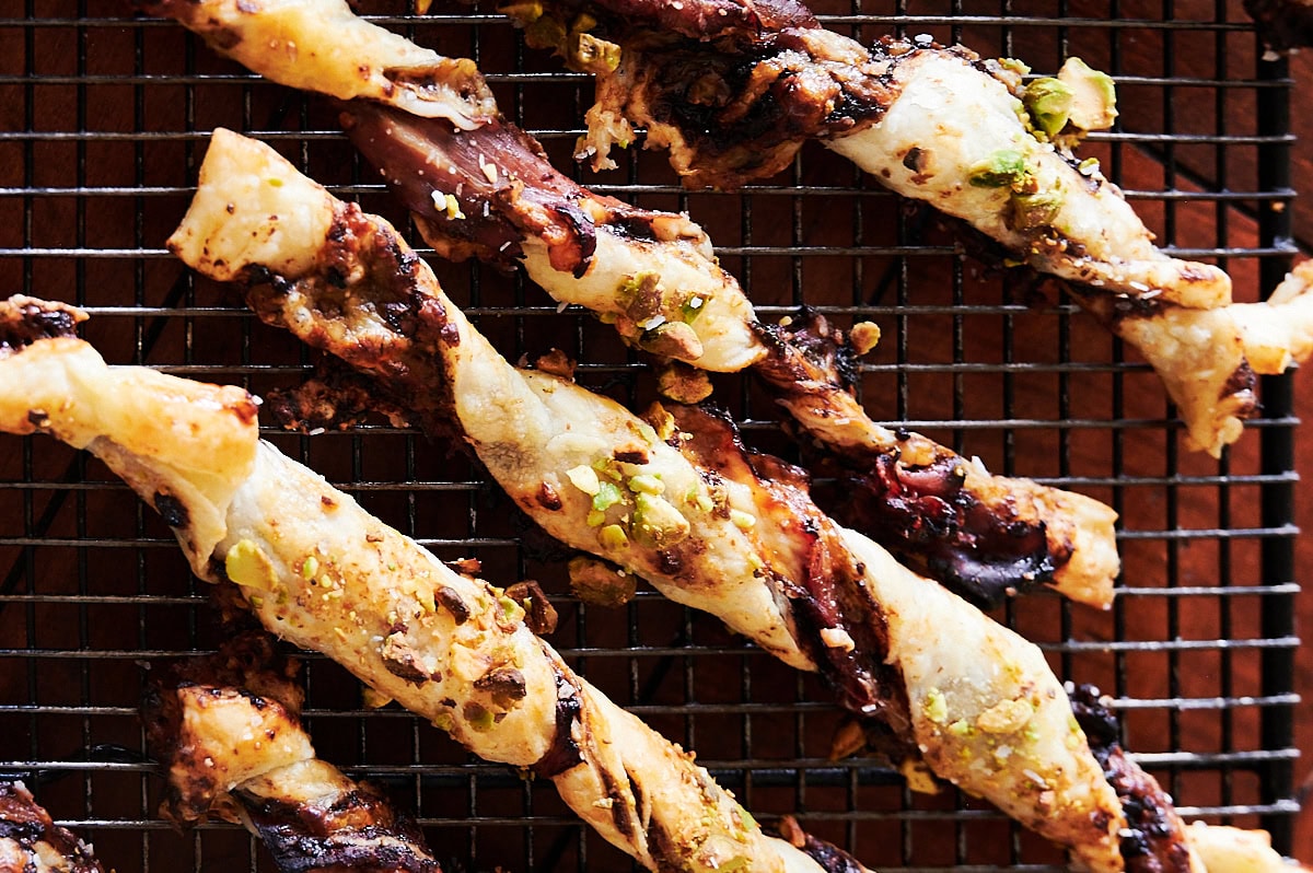 Crispy Fig Puff Pastry Cheese Straws | Josie + Nina